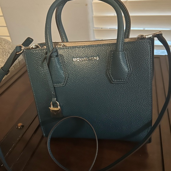 Michael Kors | Bags | Michael Kors Dark Teal Satchel | Poshmark